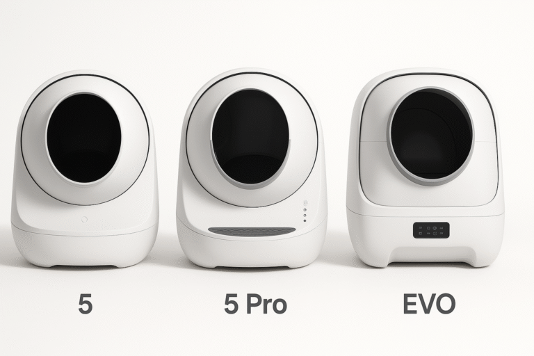 Litter-Robot 5 vs 5 Pro vs EVO (2026): The Trade-Off That Actually Matters